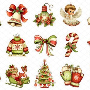 Christmas Penguin Clipart PNG Bundle, Printable Holiday Graphics ...