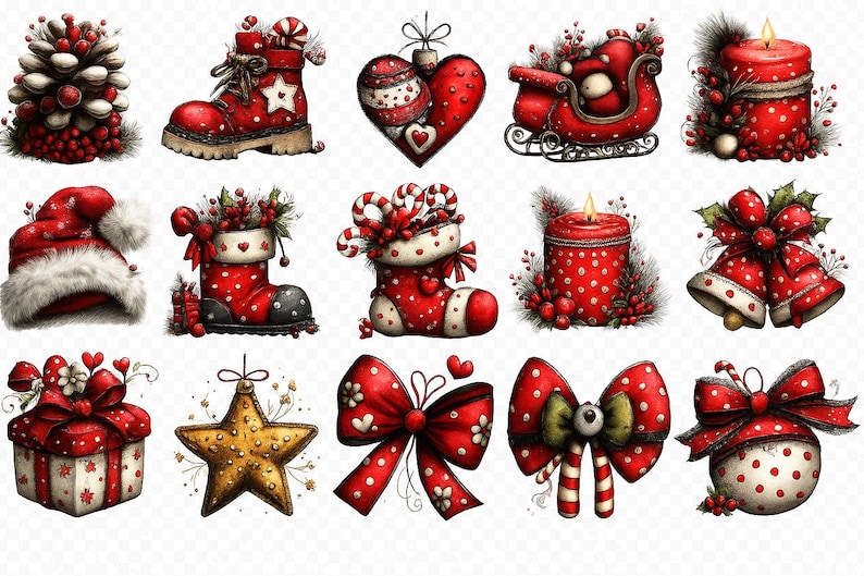 Christmas Owl Clipart Bundle, Winter Holiday Graphics (digital Download ...