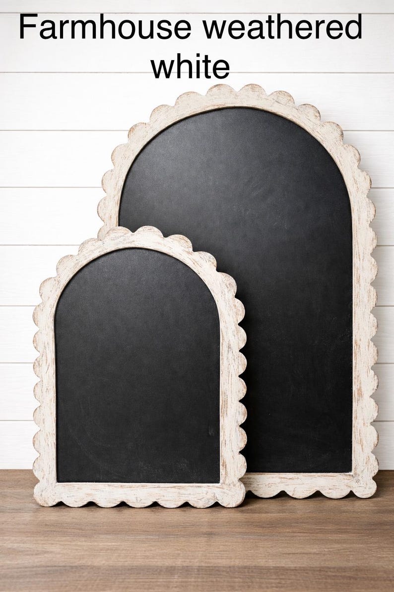 Arch Scalloped Chalkboard for Homeschool Rustic Farmhouse Decor ...