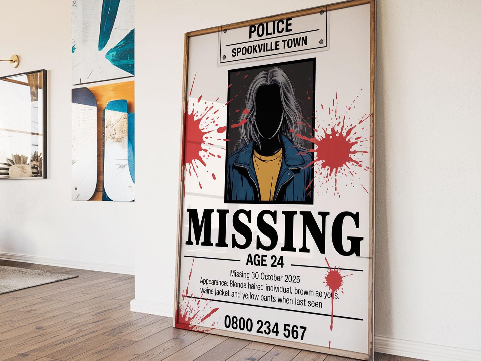 Halloween Missing Sign - Editable Canva Poster Template - Etsy
