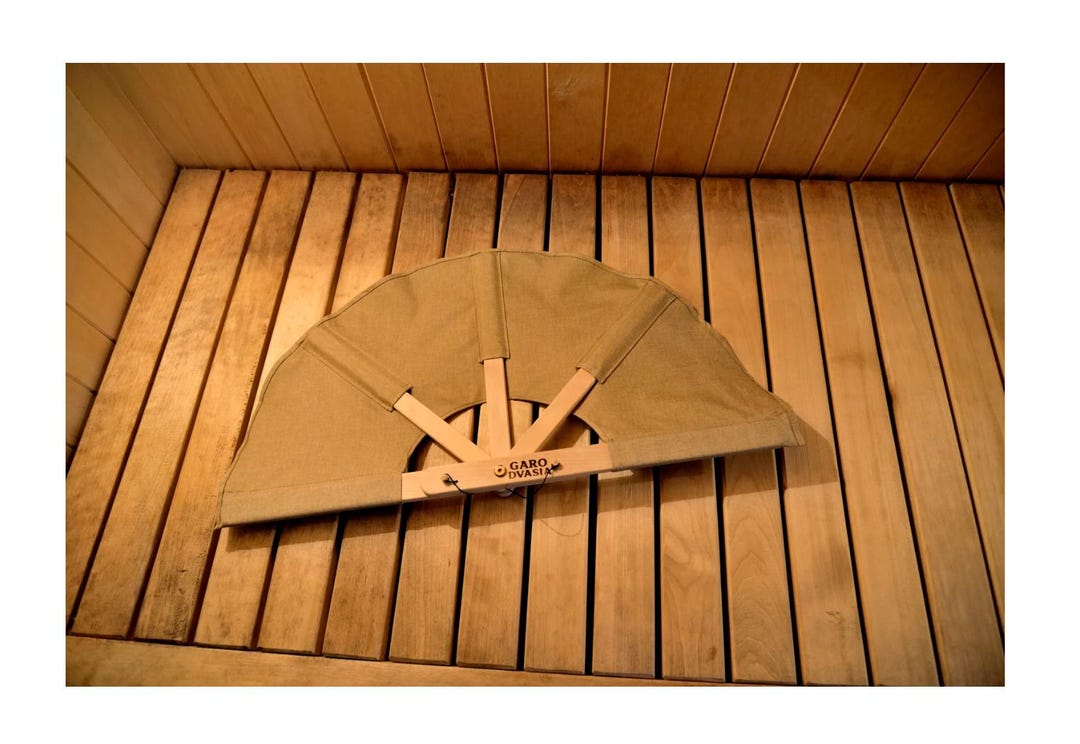 Sauna Fan 70 Cm | Handcrafted Birch Wood | Flag Airflow Design | 100% ...
