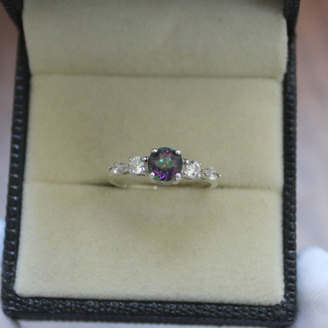 Handmade Sterling Silver Mystic Topaz Ring – Vintage Style - Etsy