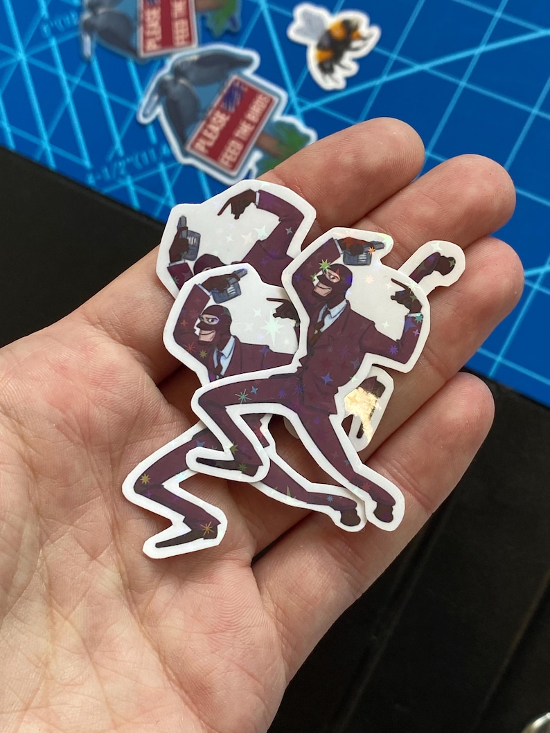 Hand Drawn TF2 Vinyl Stickers! the Spycrab! RED or BLU - Etsy