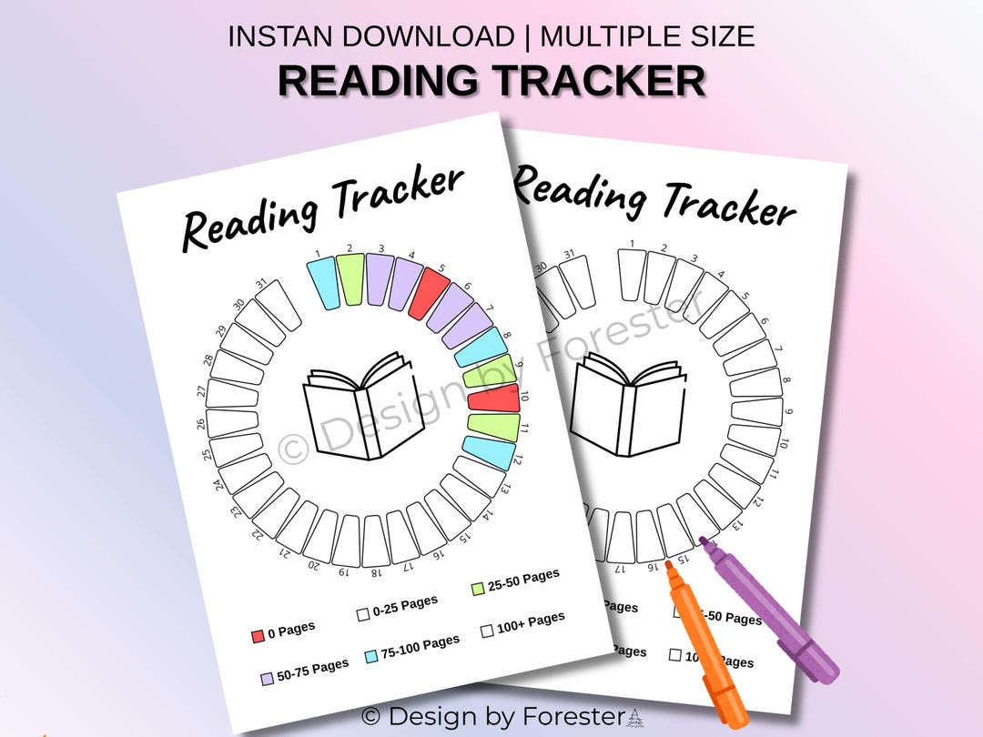 Monthly Reading Tracker, Printable Journal Page, Bullett Journal. - Etsy