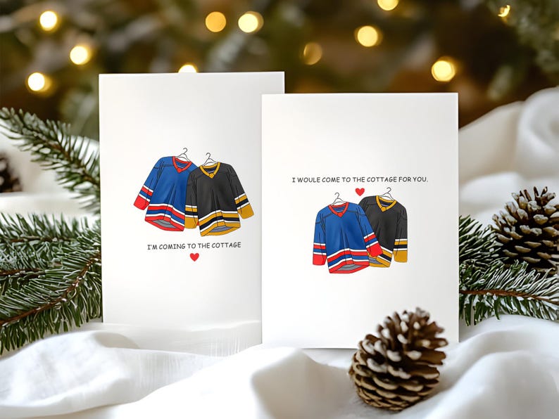 Heated Rivalry Hockey Romance Card – I’d Go to the Cottage for You ...
