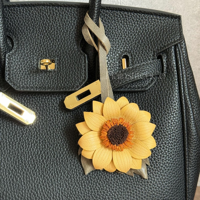 Leather Handbag Sunflower - Etsy