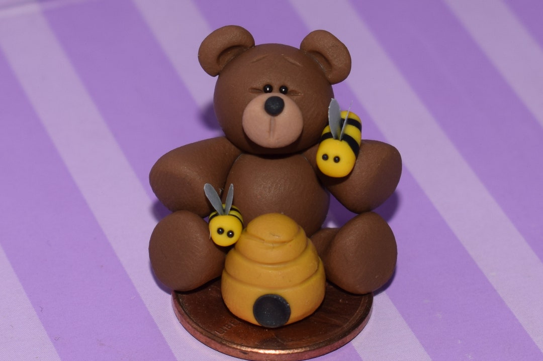 Bertram a Miniature Teddy Bear With Bee Hive and Bumblebee - Etsy