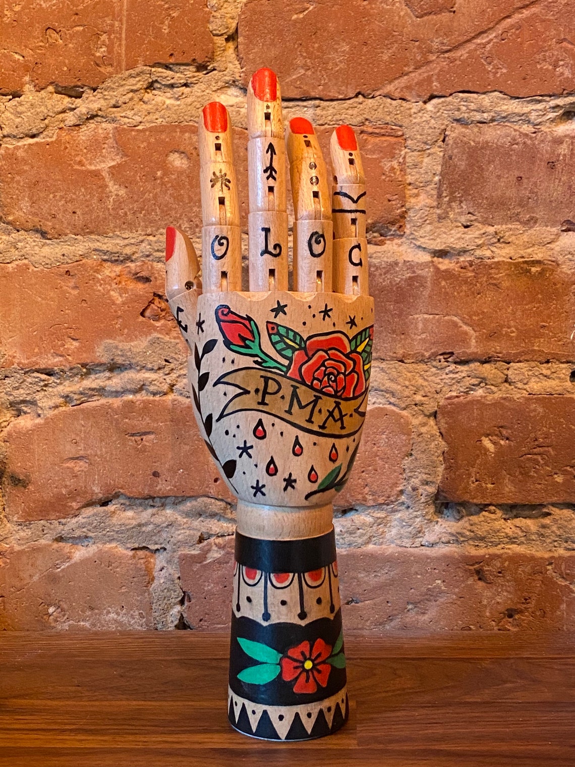 CUSTOM Hanpainted Wooden Hand - Etsy