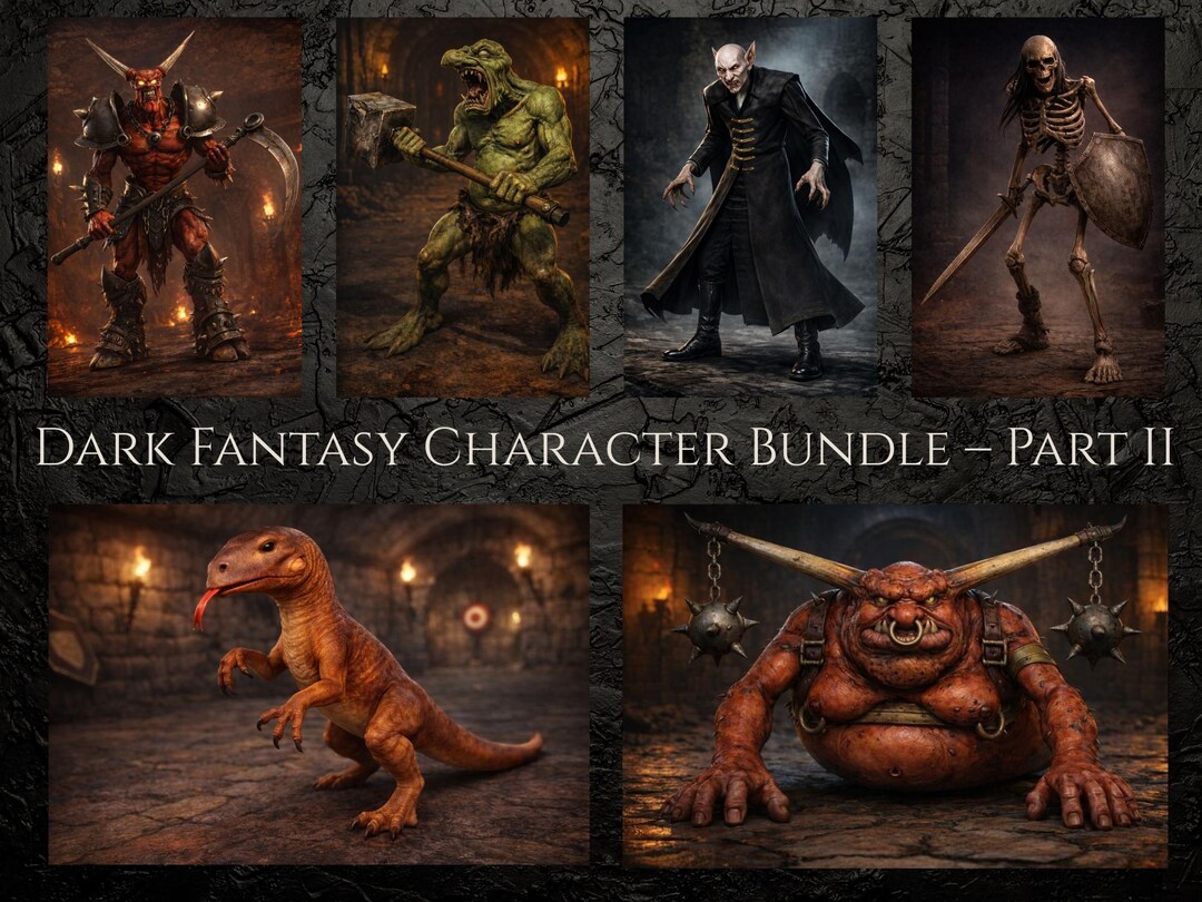 Dark Fantasy RPG Wall Art – Grim Character Prints, Dnd Inspired Decor ...