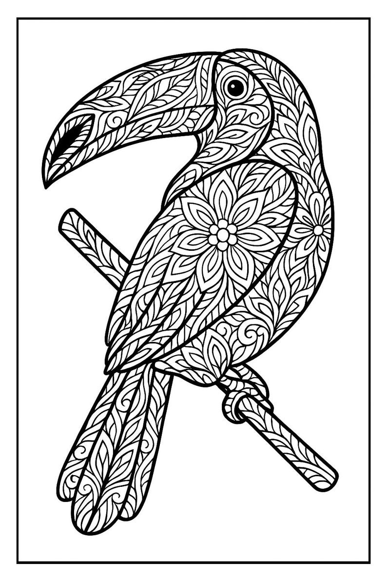 Zentangle Animal Coloring Pages: 50 Printable Designs for Adults & Kids ...