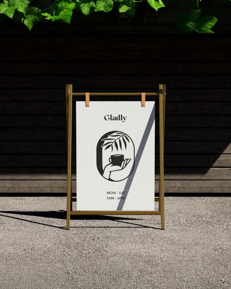 Outdoor A-frame Sidewalk Sign | Personalized Sandwich Board for ...
