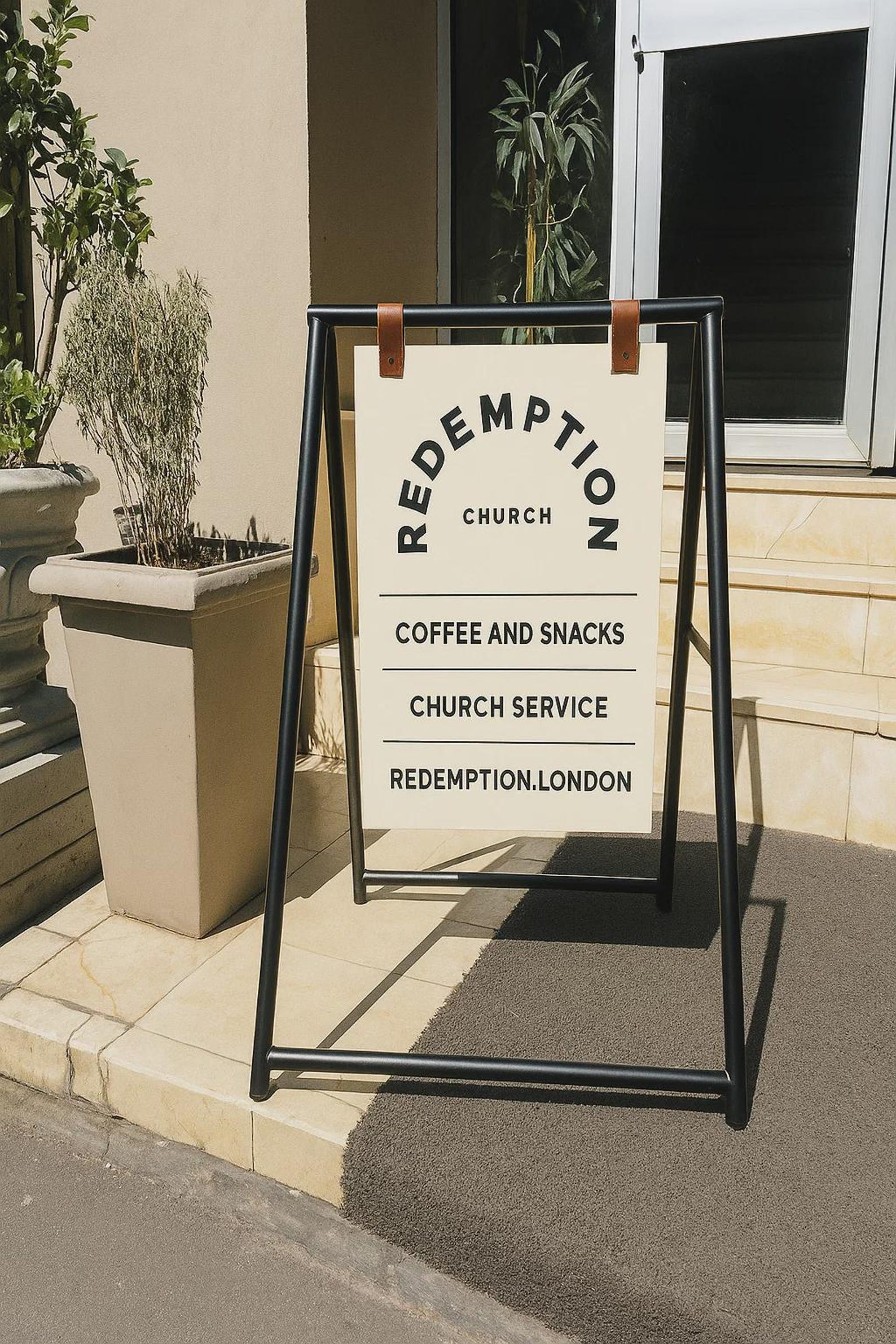 Outdoor A-frame Sidewalk Sign | Personalized Sandwich Board for ...