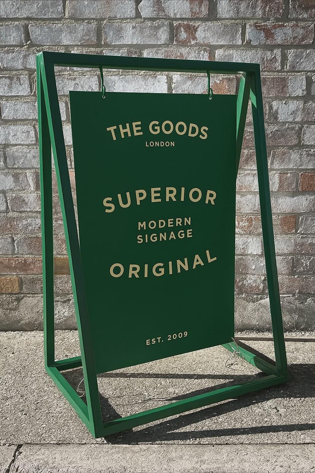 Outdoor A-frame Sidewalk Sign | Personalized Sandwich Board for ...