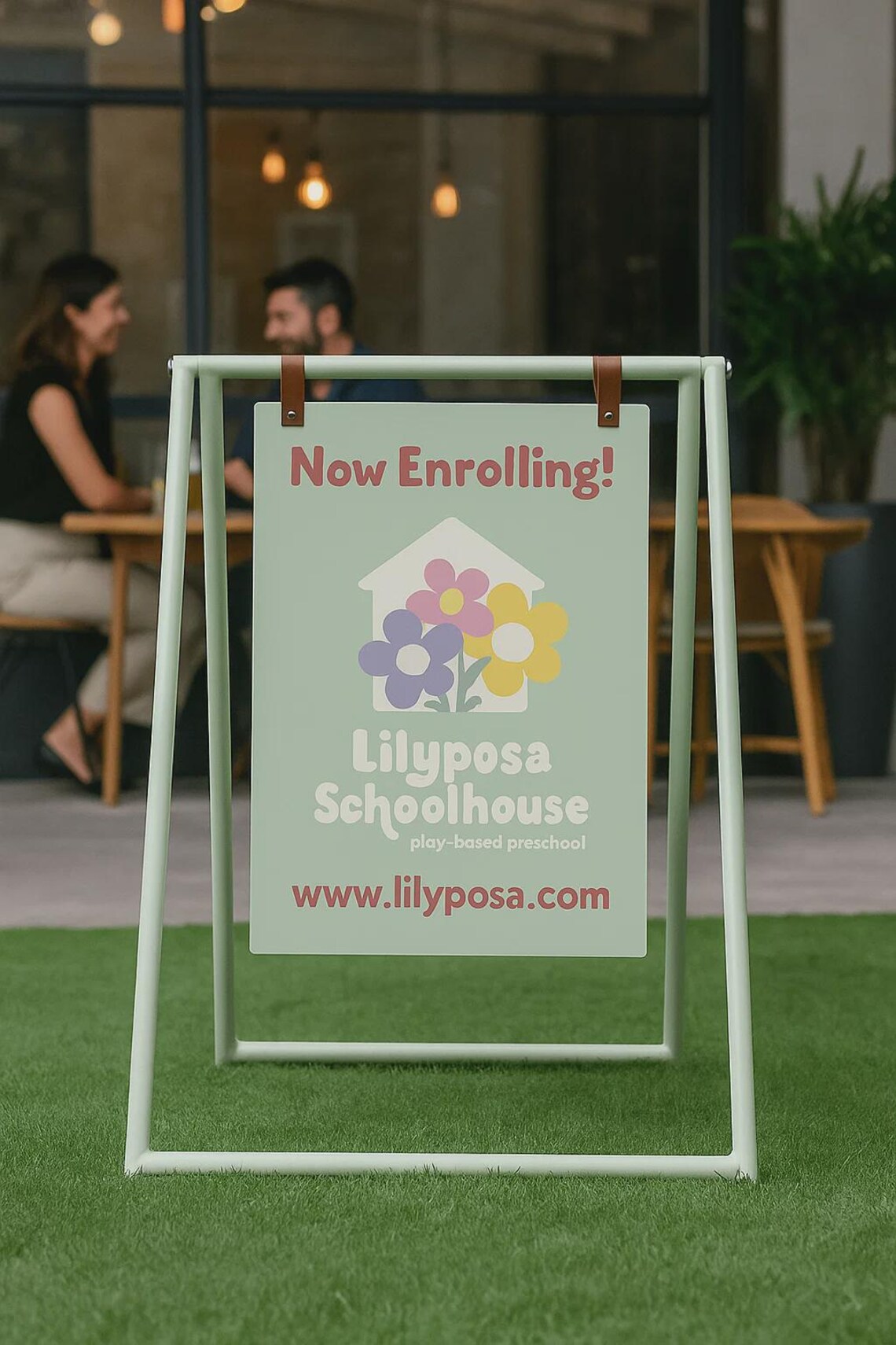 Business Sidewalk Sign – Custom Logo Street Display, Personalized ...