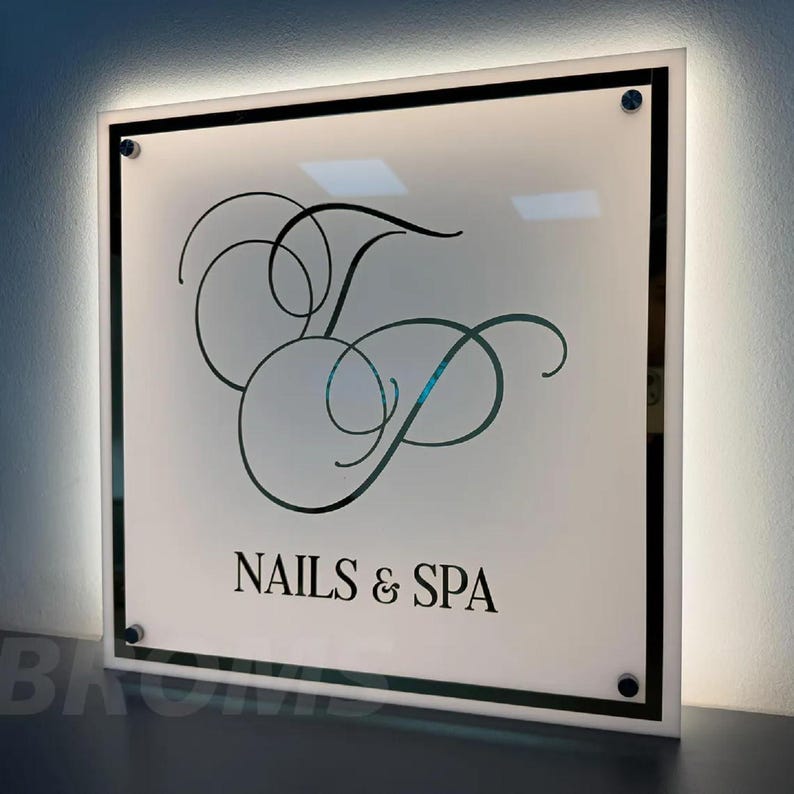 Neon Custom Logo - Acrylic Round Light up Signage - Lighted Logo ...