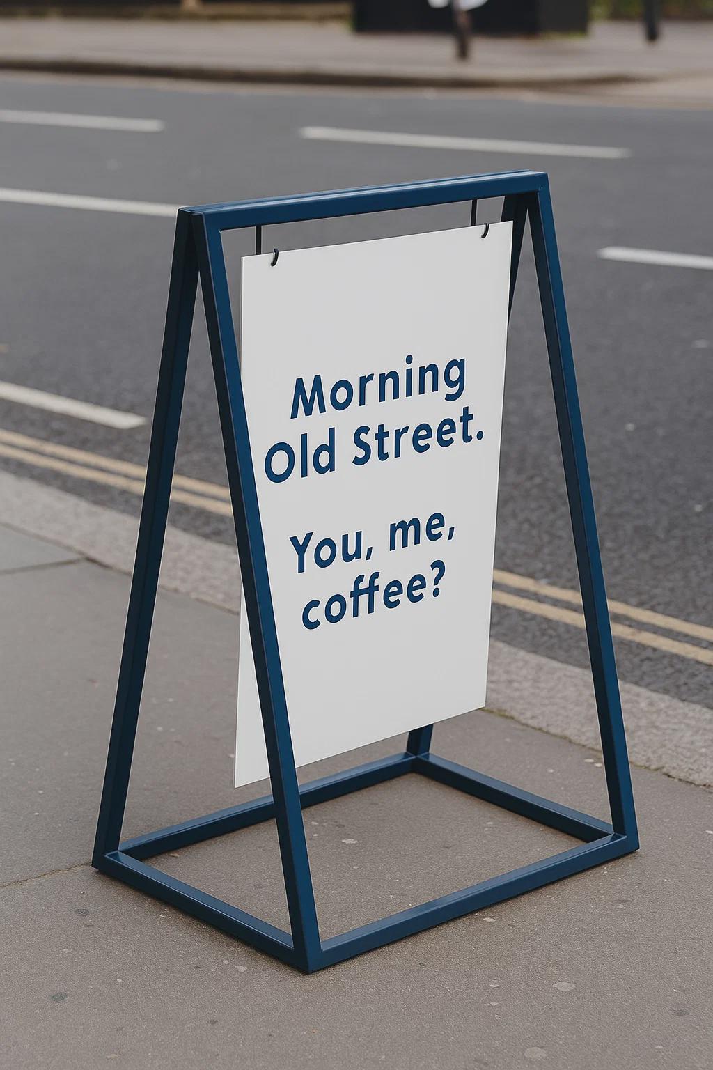 Business Sidewalk Sign – Custom Logo Street Display, Personalized ...