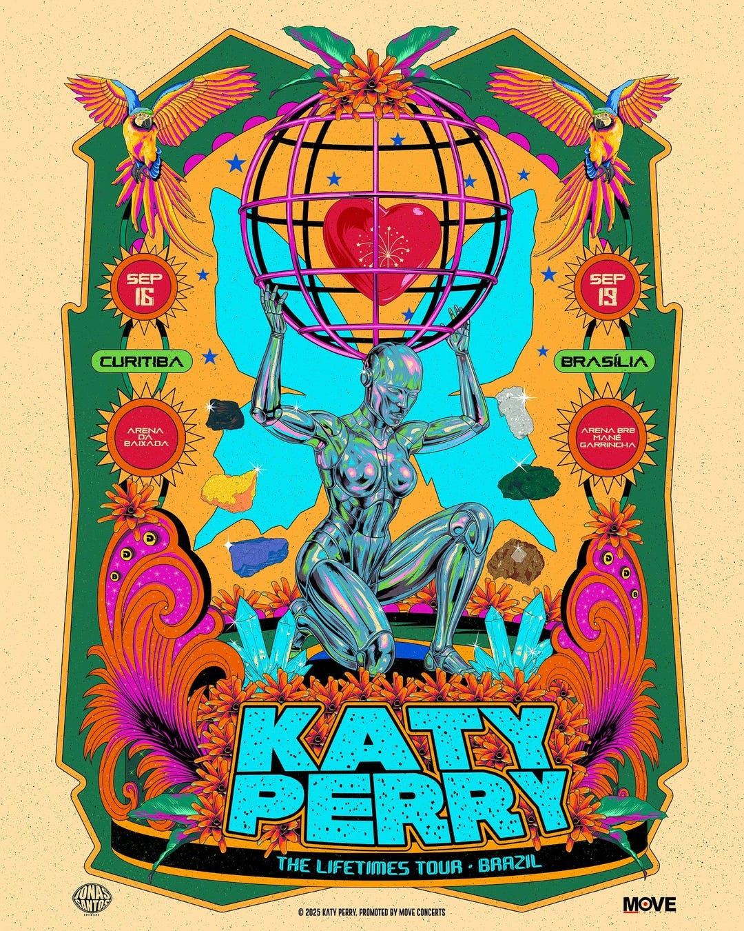 Katy Perry the Lifetimes Tour Brazil 2025 Venue Poster - Etsy