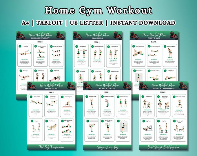 Home Workout Split Plan | 6-day Strength Program With Dumbbells ...