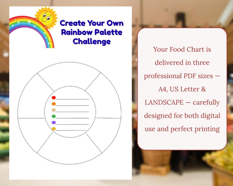 Eat the Rainbow Chart, Printable Kids' Nutrition Poster Bundle ...
