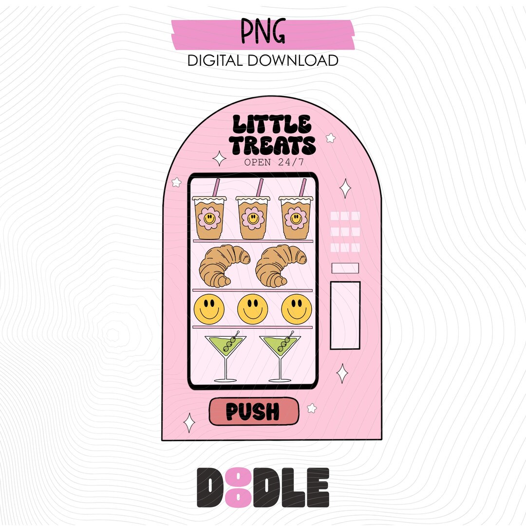 Little Treats Vending Machine PNG, Cute Girlie Marg & Coffee Vending ...
