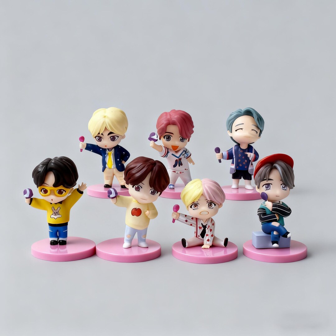 BTS Idol Figure Set: Kpop Mini Dolls - ARMY Collectible - Etsy