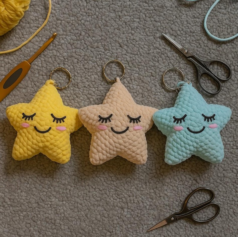 Crochet Star Pattern PDF, Amigurumi Plush Tutorial, Cute Celestial Toy ...