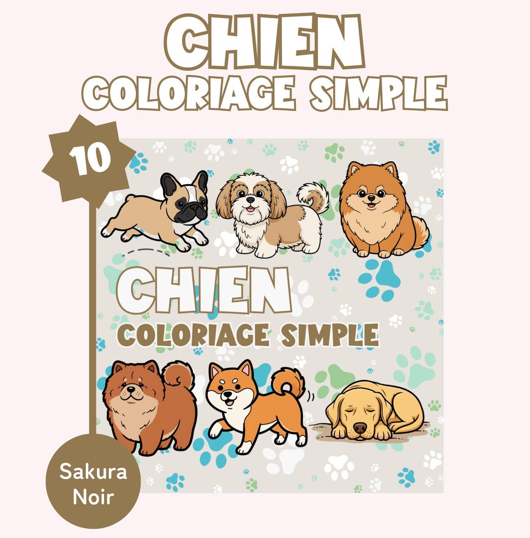 Dog Simple Coloring – Printable Coloring Pages for Kids & Adults ...