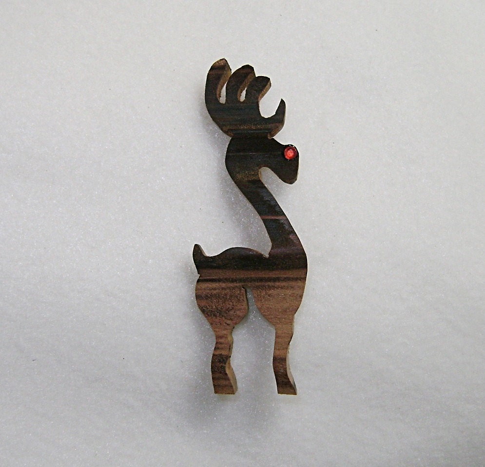 Natural Rudy 27, Rudolph the Red Nosed Reindeer Brooch Pin - Etsy
