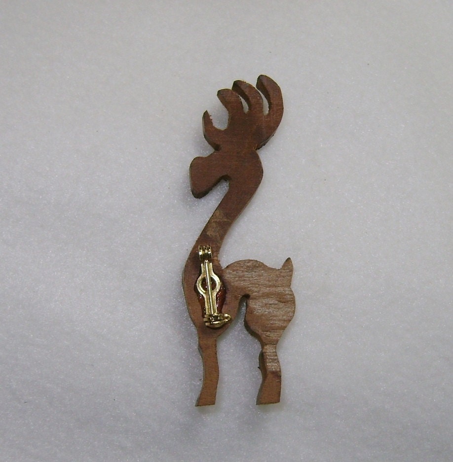 Natural Rudy 27, Rudolph the Red Nosed Reindeer Brooch Pin - Etsy