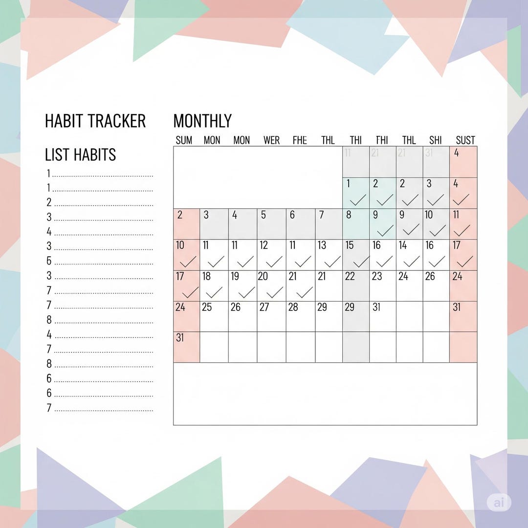 Habit Tracker, Printable Habit Tracker, Minimalist Daily Tracker ...
