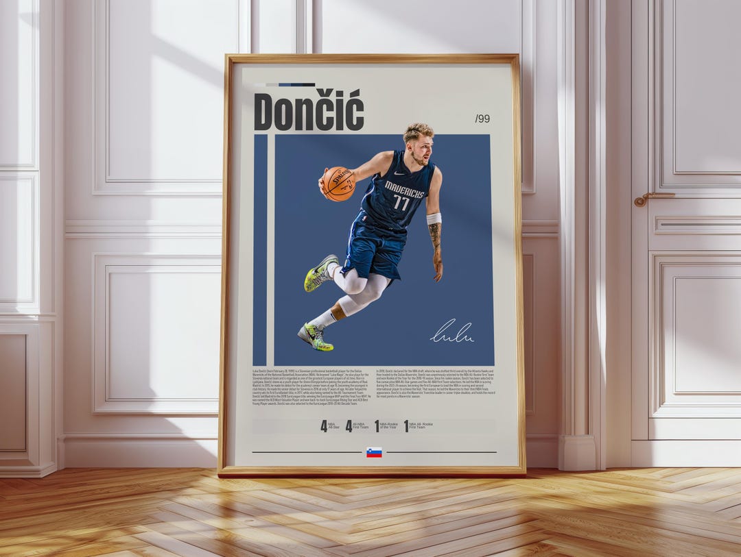 Luka Doncic Poster, LA Lakers Poster, NBA Poster, Sports Poster, Mid ...