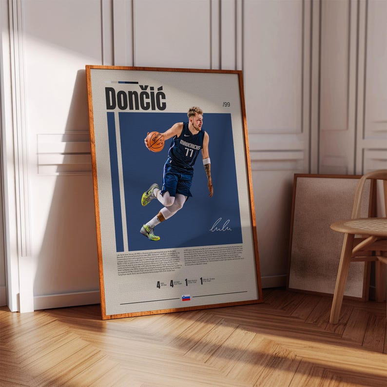 Luka Doncic Poster, LA Lakers Poster, NBA Poster, Sports Poster, Mid ...