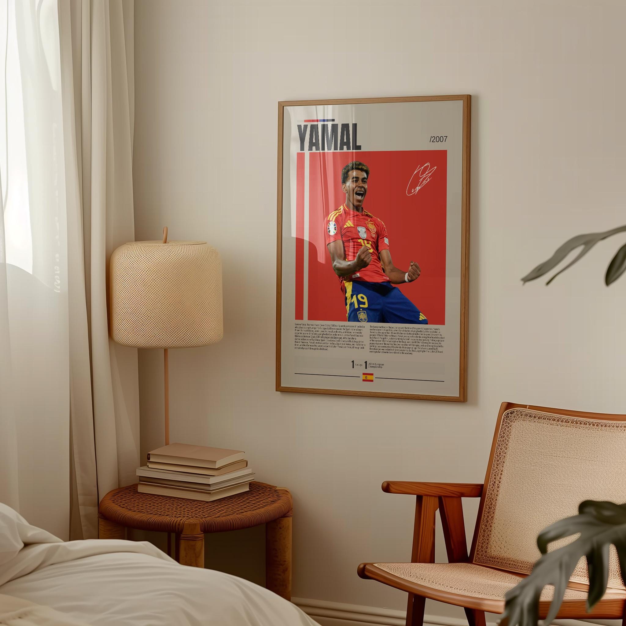 Lamine Yamal Poster, Spanish Footballer, Soccer Gifts, Sports Poster ...