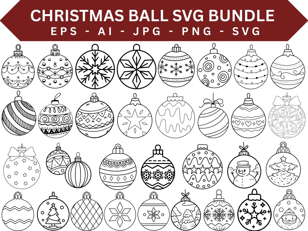 Christmas Balls SVG Bundle, Laser Cut Ornaments (digital Download) - Etsy