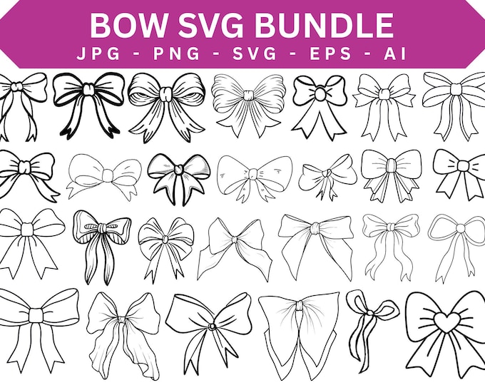 Bow Svg Cricut File, Bow Silhouette, Decoration Bow Svg, Laser Cut ...