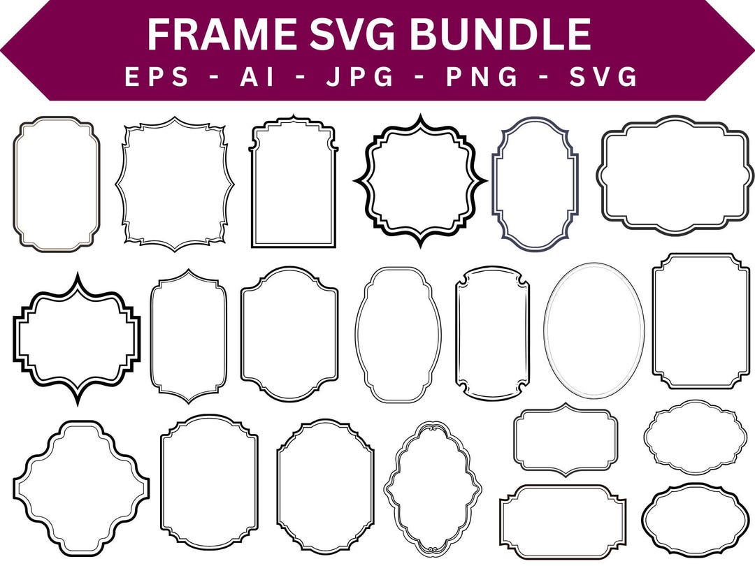 Classic Frames SVG Bundle, Laser Cut Borders (instant Download) - Etsy