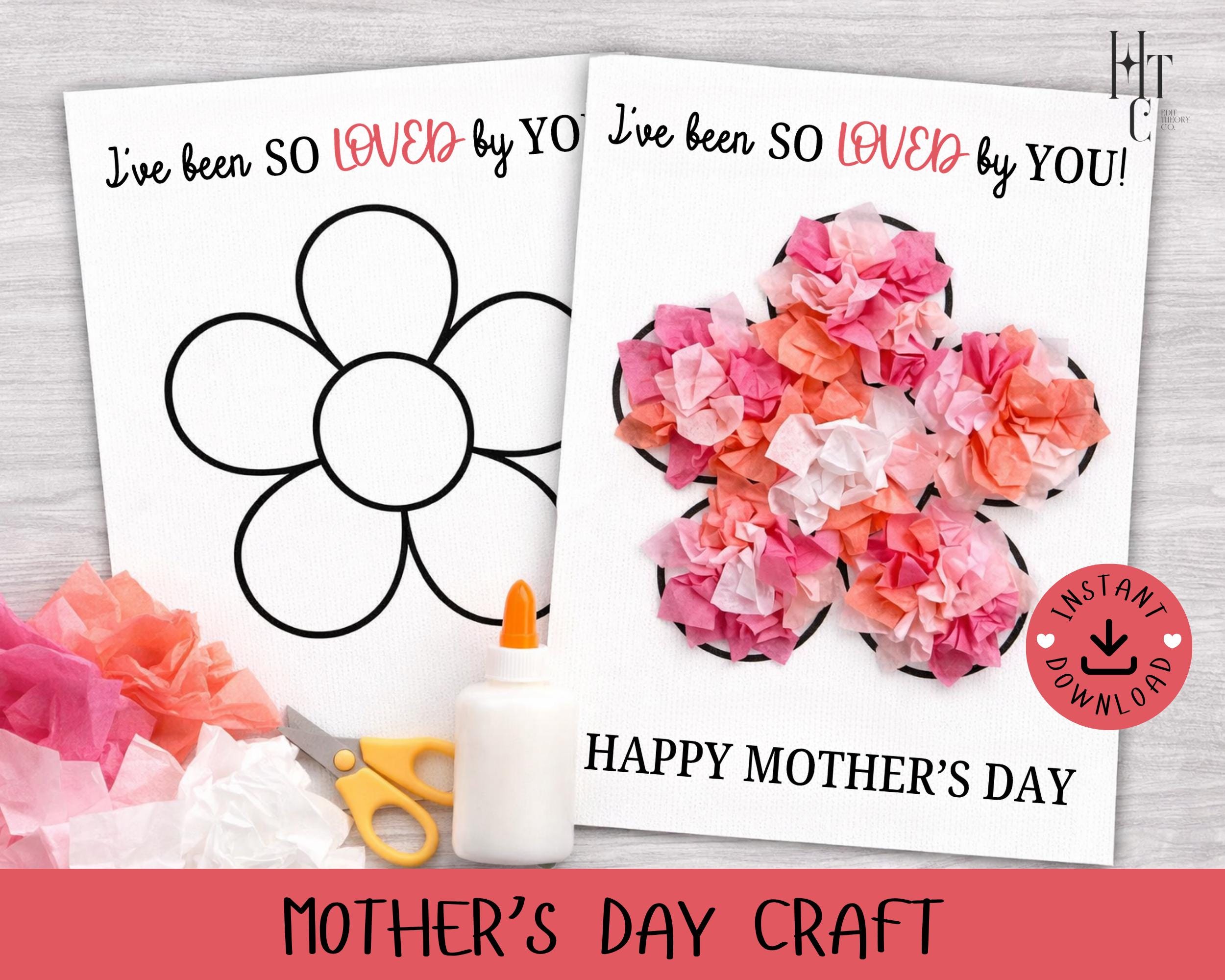 Mother's Day Flower Craft | Torn Tissue Paper Art Activity (digital ...