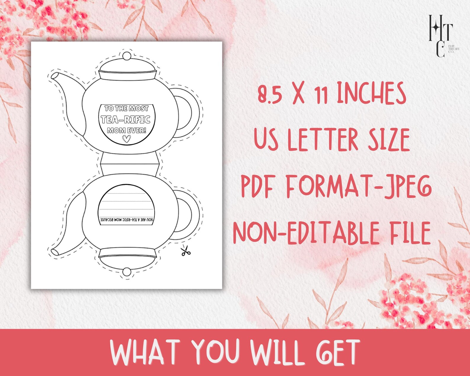 Mother's Day Teapot Craft Printable | Bible Verse Card | Christian Kids ...