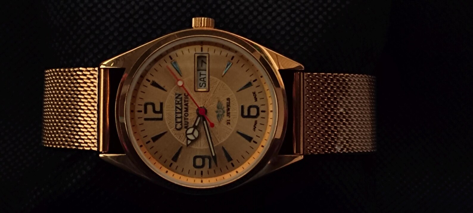 Citizen Automatic Movement Automatic Day/date Gold Dial Made in Japan ...