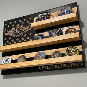 40 Coins US Navy Submarine Service Dolphins Challenge Coin Display ...