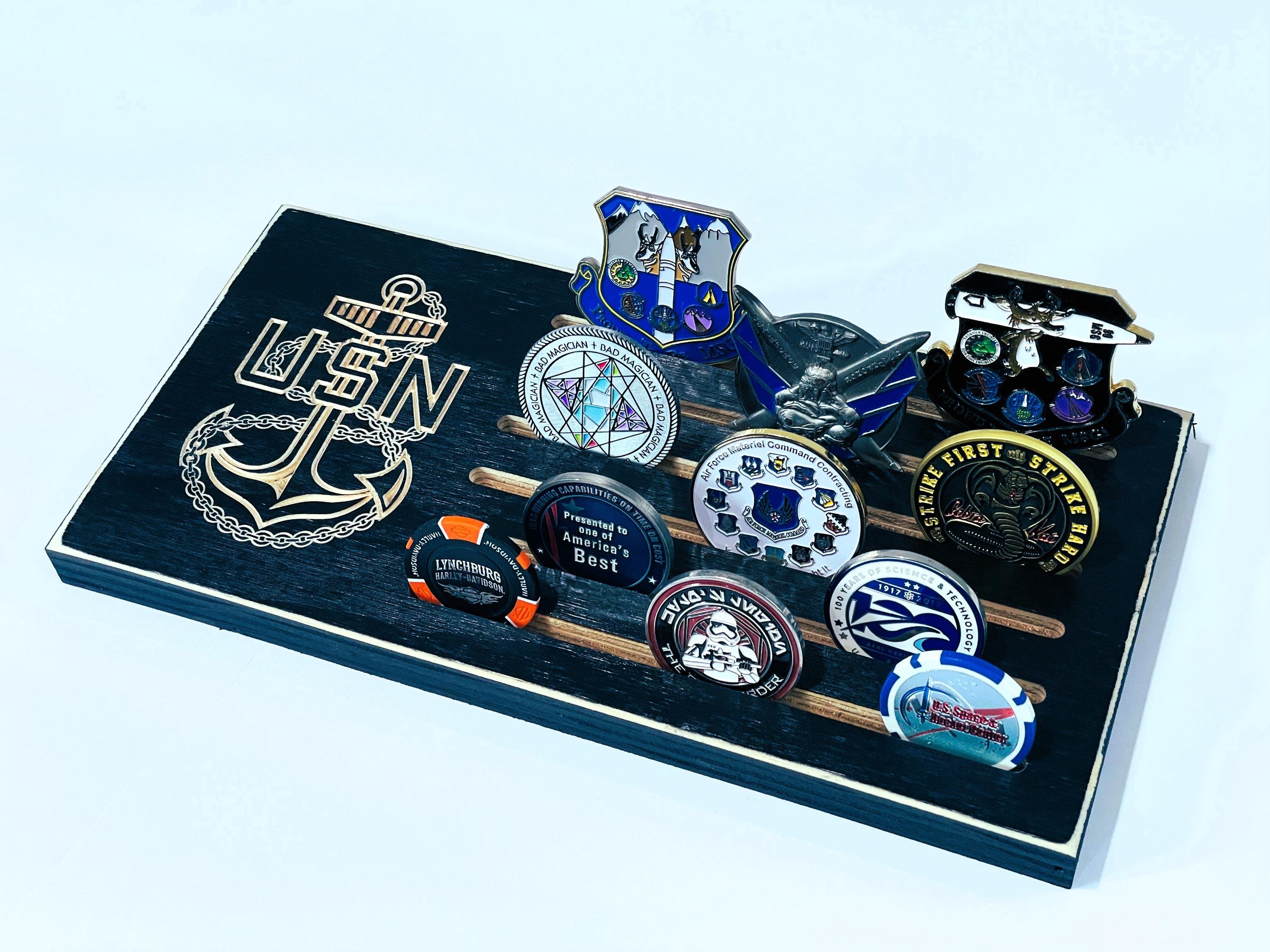 20 Coins US Navy Chief Petty Officer CPO Anchor Emblem Wood Military ...