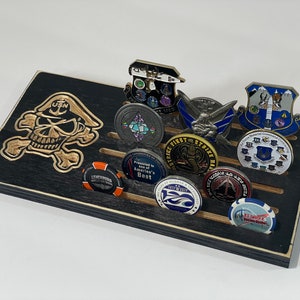 20 Coin Skull US Navy Chief Petty Officer CPO Wood Military Challenge ...