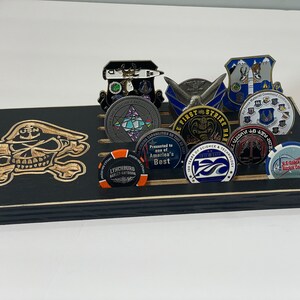 20 Coin Skull US Navy Chief Petty Officer CPO Wood Military Challenge ...