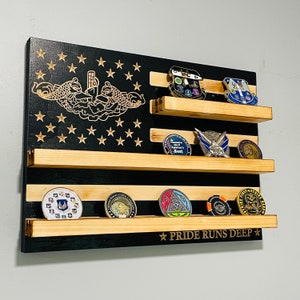 40 Coins US Navy Submarine Service Dolphins Challenge Coin Display ...