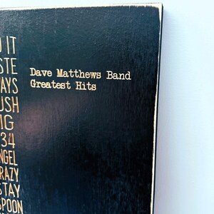 Dave Matthews Band Greatest Hits Lyrics Engraved Rustic Wood Acoustic ...