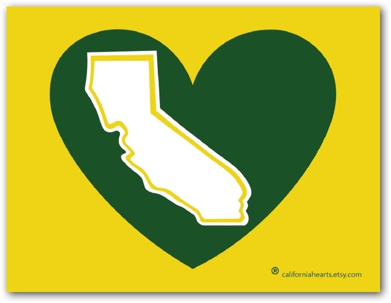 Oaktown A's California Heart Decal - Etsy