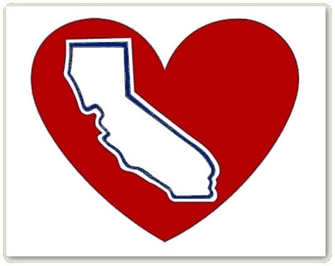 Halo Power California Heart Decal - Etsy