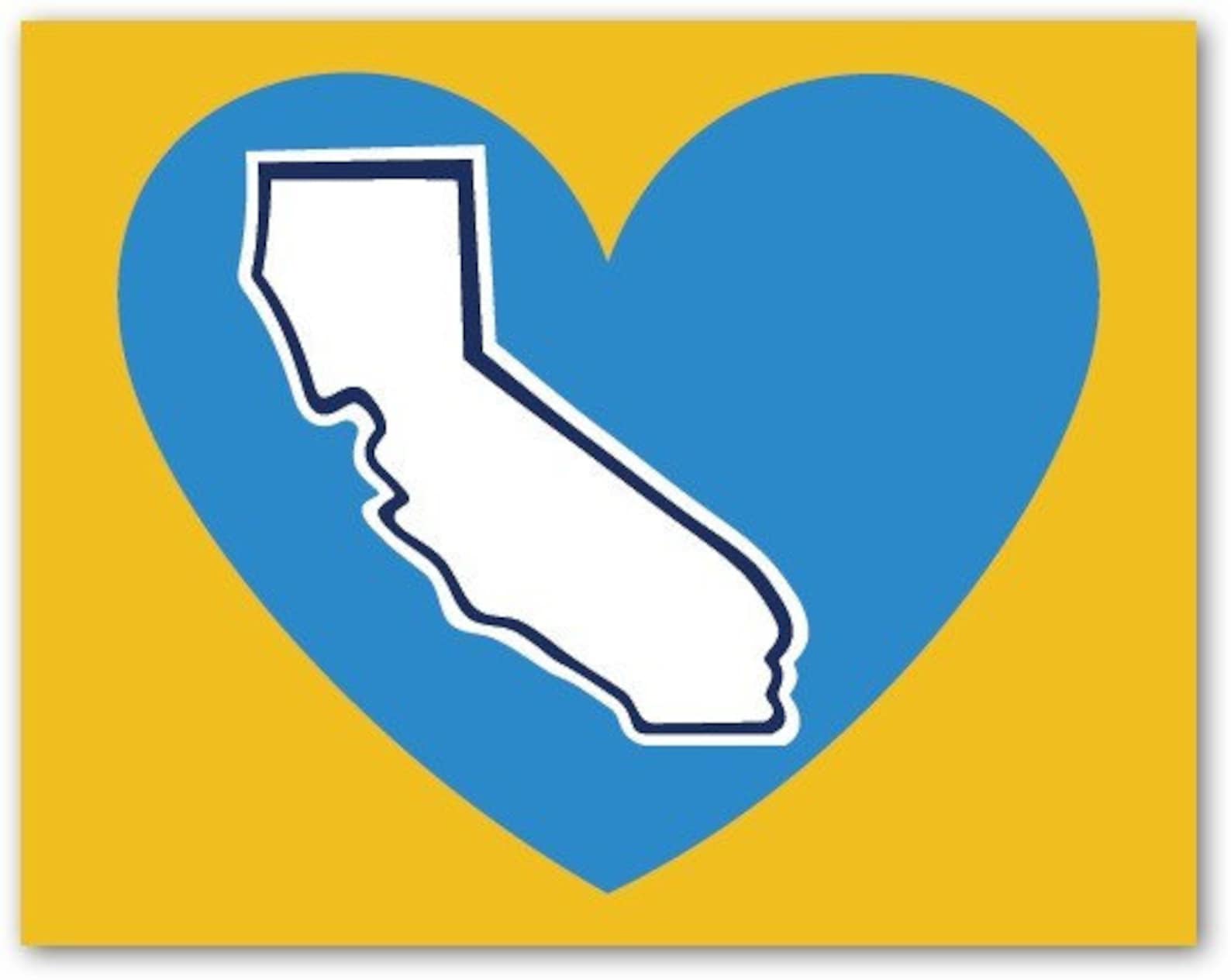U.C.L.A. Bruins California Heart Decal - Etsy