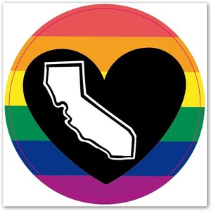 Rainbow's Forever California Heart Decal - Etsy