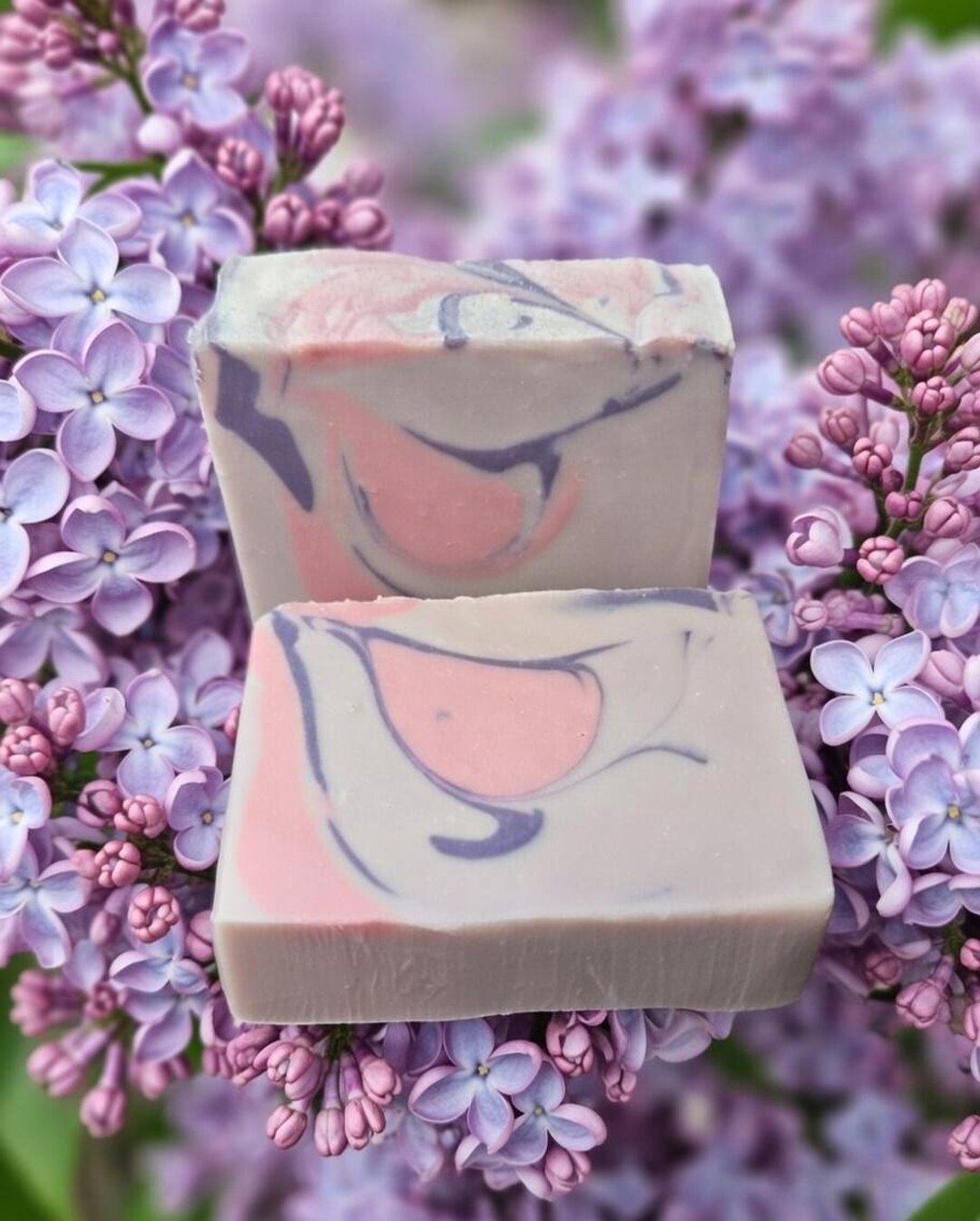 LILAC Swirl-goat Milk Soap-bath/shower Bar by Happy Goat - Etsy